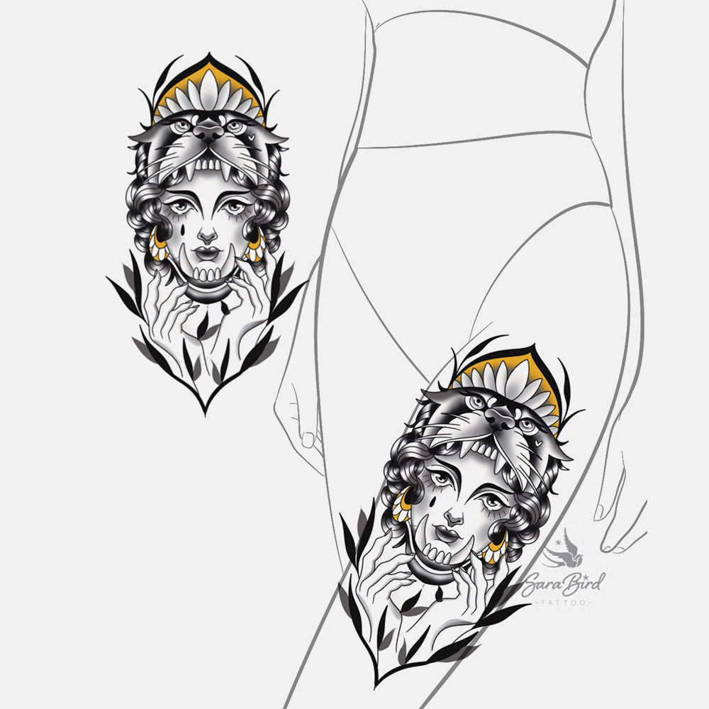 Sara - Mulher Pantera – Sara Bird Tattoo