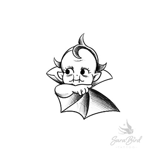 Flashes Halloween - kewpie - Pagu Tattoo – Sara Bird Tattoo